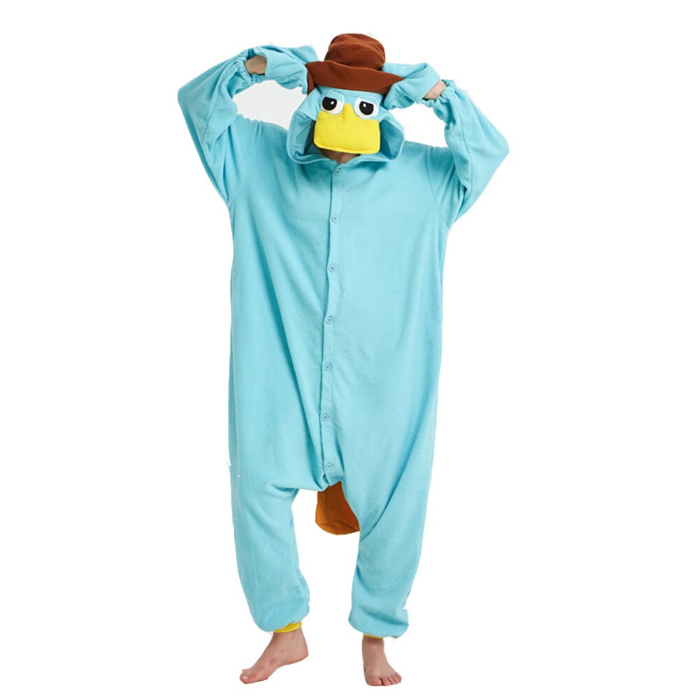 Perry The Platypus Soft Polar Fleece Kigurumi Onesie Pajama For Adults ...